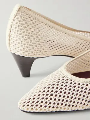 NEOUS Fera Woven Pumps With Leather Trim
