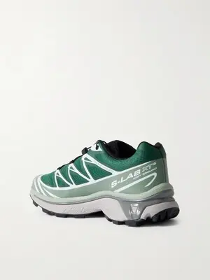 SALOMON Xt-6 Rubber-trimmed Mesh Sneakers - Green