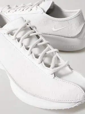 Nike Air Superfly Ostrich-effect Leather Sneakers - Neutrals
