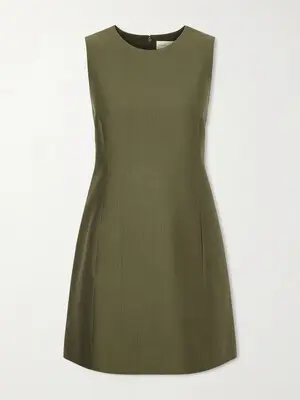 Veronica De Piante Melodie Cotton And Silk-blend Mini Dress