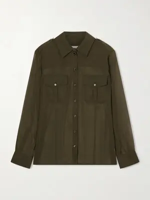 Veronica De Piante Daphne Silk-georgette Shirt