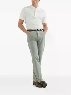 Brunello Cucinelli Garment-dyed Trousers - Green