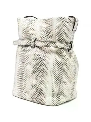 Emporio Armani Snake-effect Leather Bucket Bag