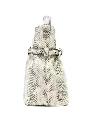 Emporio Armani Snake-effect Leather Bucket Bag