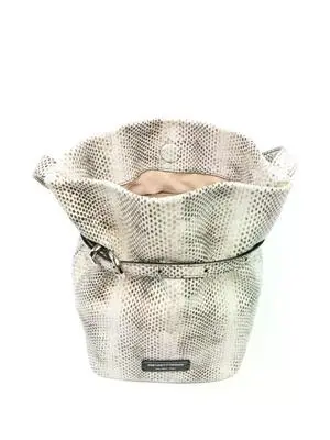 Emporio Armani Snake-effect Leather Bucket Bag