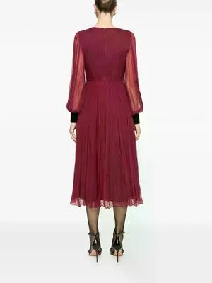 NISSA Lace-trim Midi Dress