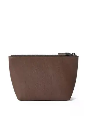 Brunello Cucinelli Grained Leather Clutch - Brown