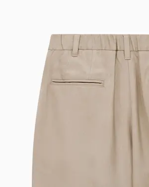 Giorgio Armani Faded Viscose Twill Pleated Trousers