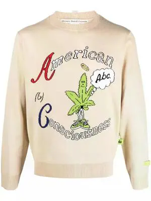 ADVISORY BOARD CRYSTALS American Consciousness Crew-neck Jumper - Neutrals