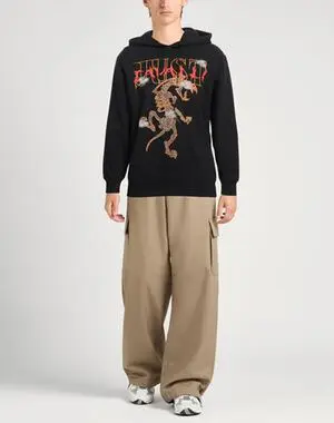 Just Cavalli Hooded Sweatshirt With Appliqués And Print