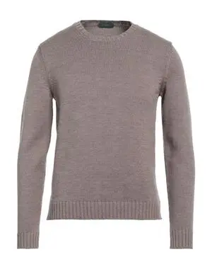 ZANONE Sweater Khaki Size Virgin Wool - Beige