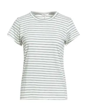 Rag & Bone Pima Cotton Striped Crewneck T-shirt - Green