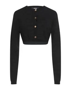 Versace Cardigan In Viscose Blend With Metallic Finish