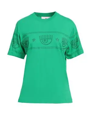 CHIARA FERRAGNI Printed Cotton T-shirt - Green