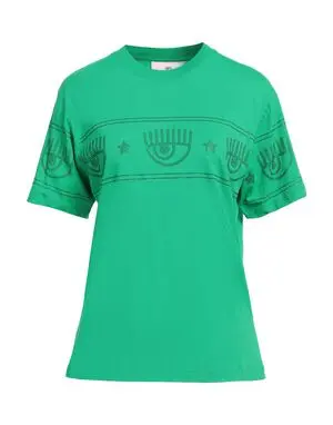 CHIARA FERRAGNI Printed Cotton T-shirt - Green