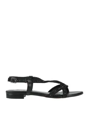 BIBI LOU Appliquéd Slingback Sandals - Black