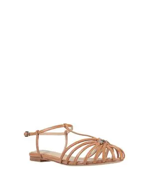 Lola Cruz Lizard-print Leather Sandals