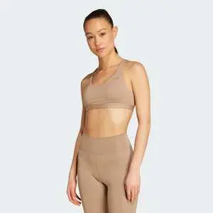 Adidas All Me Essentials Medium Support Bra - Chalky Brown