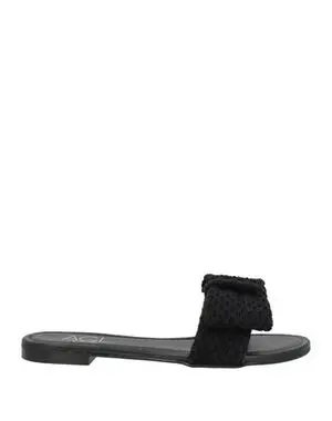 Agl Slide Sandals With Bow Detailing - Black