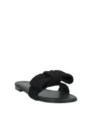 Agl Slide Sandals With Bow Detailing - Black