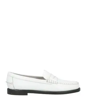 SEBAGO Glossed Leather Penny Loafers - White