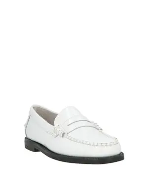 SEBAGO Glossed Leather Penny Loafers - White