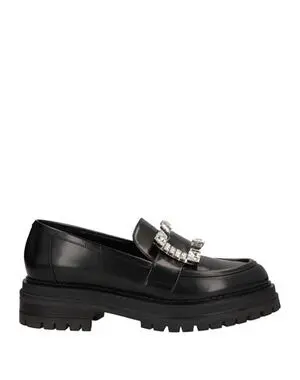 SERGIO ROSSI Loafers Size Leather - Black