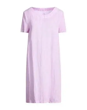120% Lino Mini Dress Lilac Size Linen - Purple