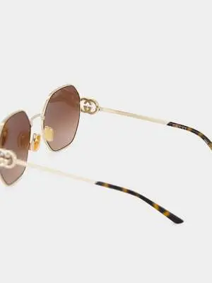 Gucci Oval Frame Sunglasses