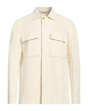 PAOLONI Shirt Ivory Size Cotton, Linen - White