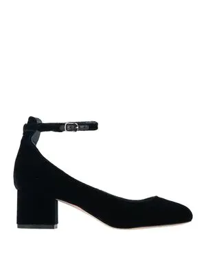 Sandro Pumps In Velvet With Ankle Strap
