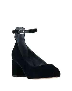 Sandro Pumps In Velvet With Ankle Strap