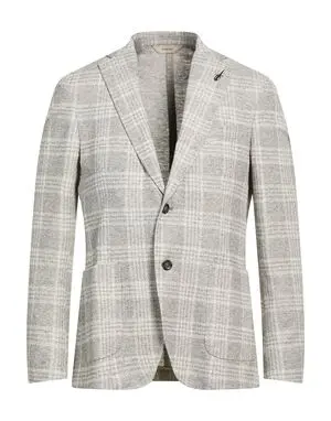 PAOLONI Blazer Size Linen, Cotton, Polyester - Light Grey