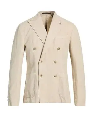 PAOLONI Blazer Size Cotton, Linen - Beige