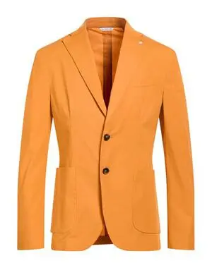 MANUEL RITZ Blazer Size Cotton, Elastane - Mandarin