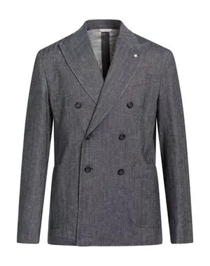 MANUEL RITZ Blazer Size Cotton, Linen - Navy