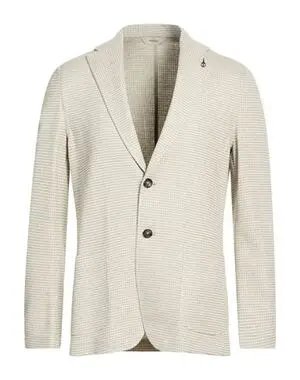 PAOLONI Jacquard-Knit Blazer Light Grey
