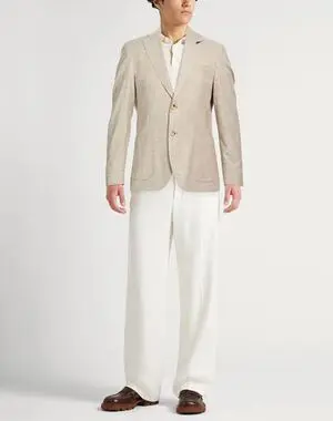 PAOLONI Blazer Size Cotton, Virgin Wool, Viscose, Linen, Elastane