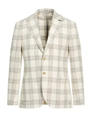 PAOLONI Blazer Size Cotton, Linen, Virgin Wool - Ivory