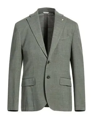 MANUEL RITZ Blazer Size Virgin Wool, Viscose, Cotton, Elastane - Sage Green