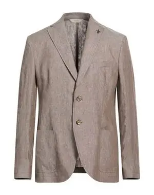 PAOLONI Blazer Size Linen - Grey