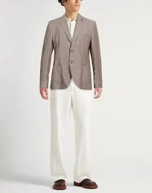 PAOLONI Blazer Size Linen - Grey