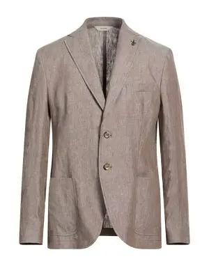 PAOLONI Blazer Size Linen - Grey