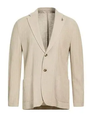 PAOLONI Blazer Size Cotton, Linen, Polyamide - Beige