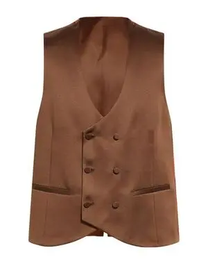 MANUEL RITZ Tailored Vest Size Polyester - Brown