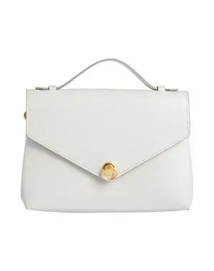 GIANNI CHIARINI Leather Flap Bag Light Grey
