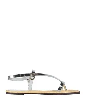Farm Rio Thong Sandal Size Leather - Silver