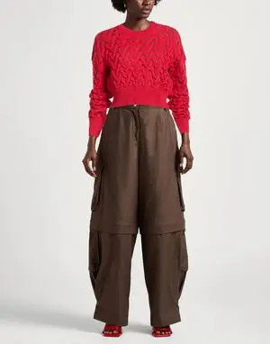 Alpha Studio Crewneck Open-knit Sweater