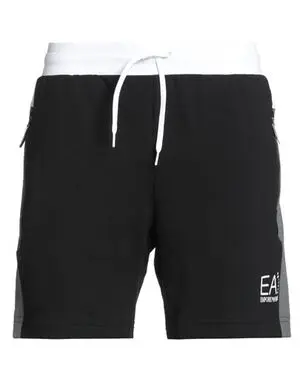 EA7 Shorts & Bermuda Shorts Size Cotton, Polyester, Elastane - Black