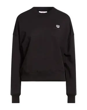CHIARA FERRAGNI Sweatshirt Size Cotton, Elastane - Black